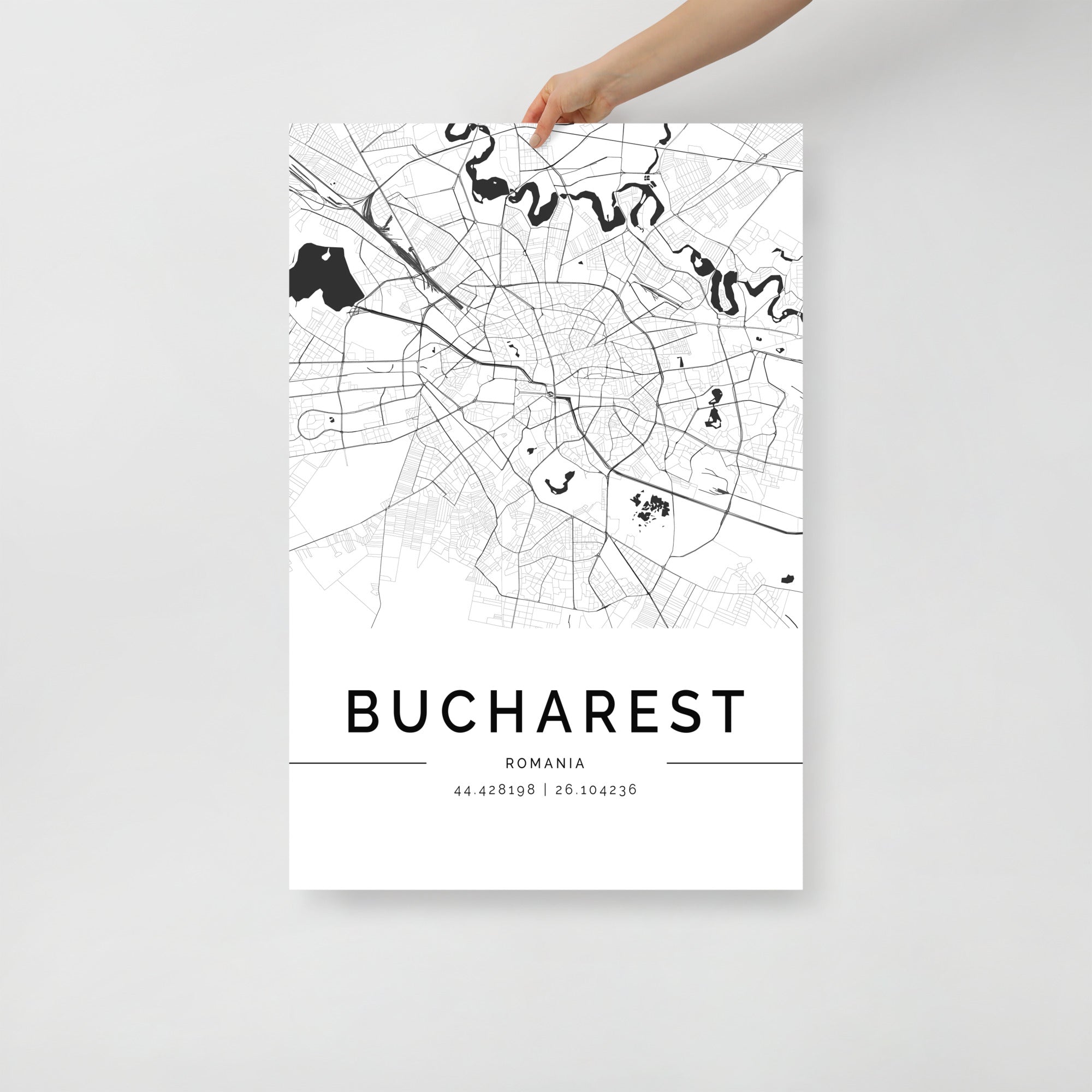 Bucharest City Map - Wall Art Print – FN Prints