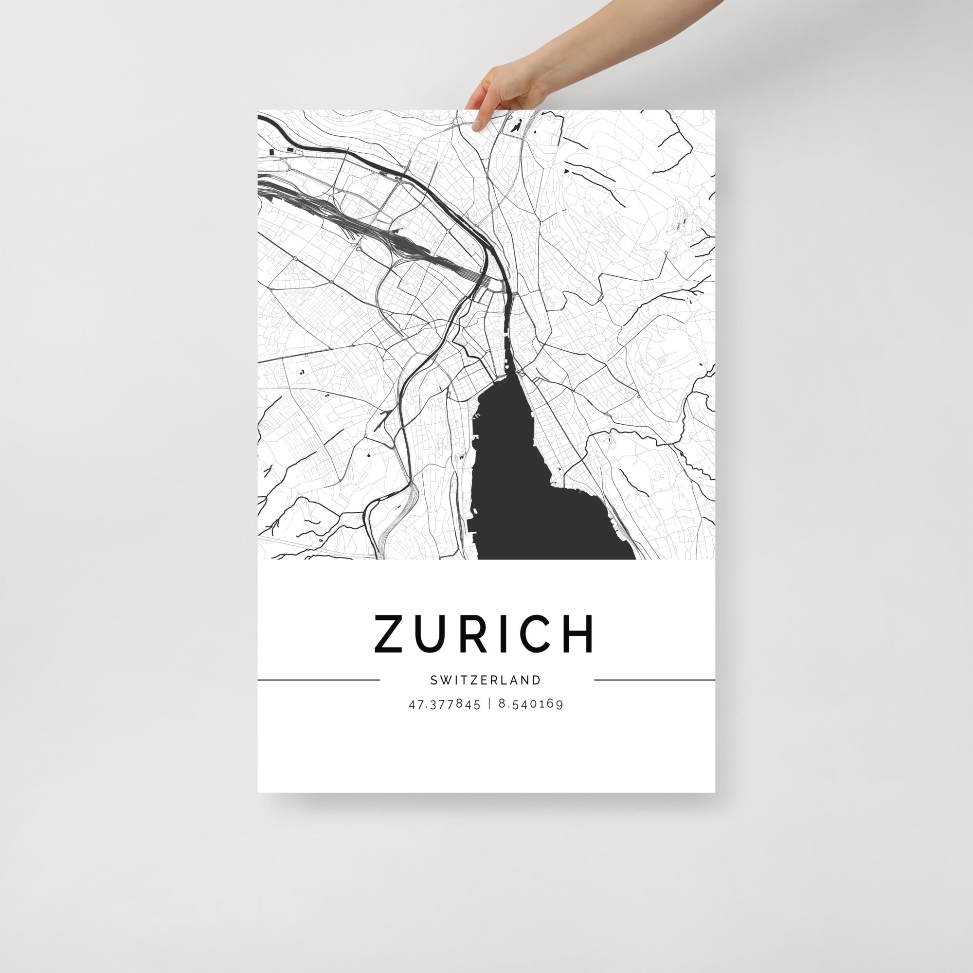 Zurich City Map - Wall Art Print – FN Prints